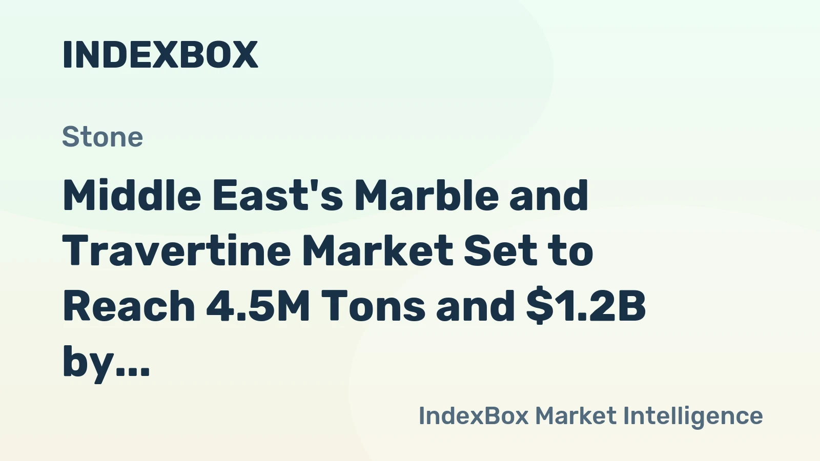 Middle East's Marble and Travertine Market Set to Reach 4.5M Tons and $1.2B by 2035