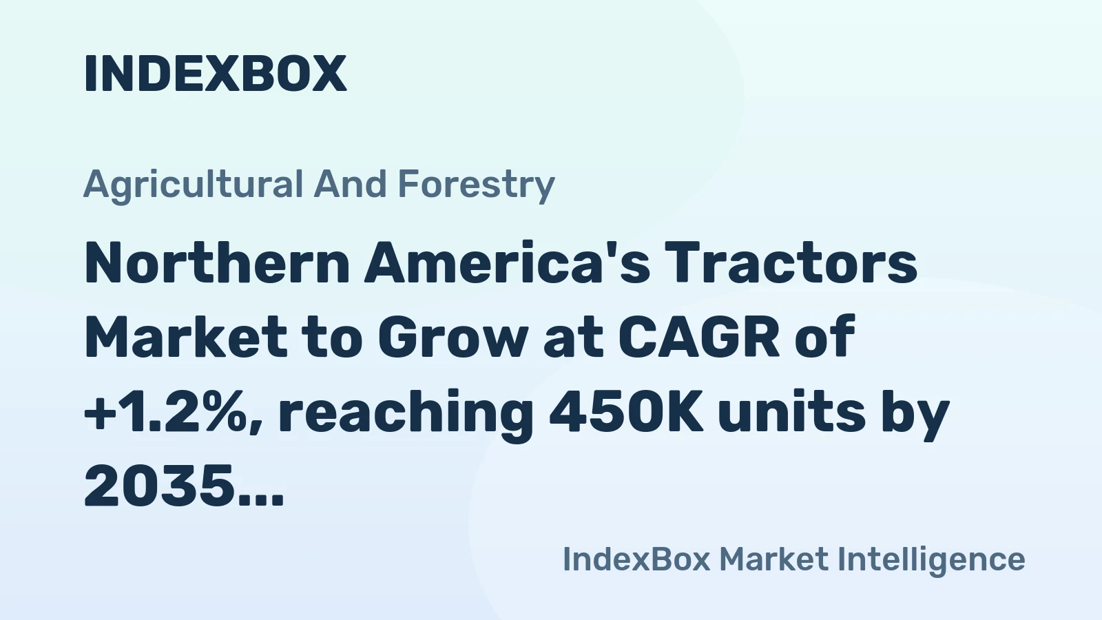Northern America's Tractors Market to Grow at CAGR of +1.2%, reaching 450K units by 2035