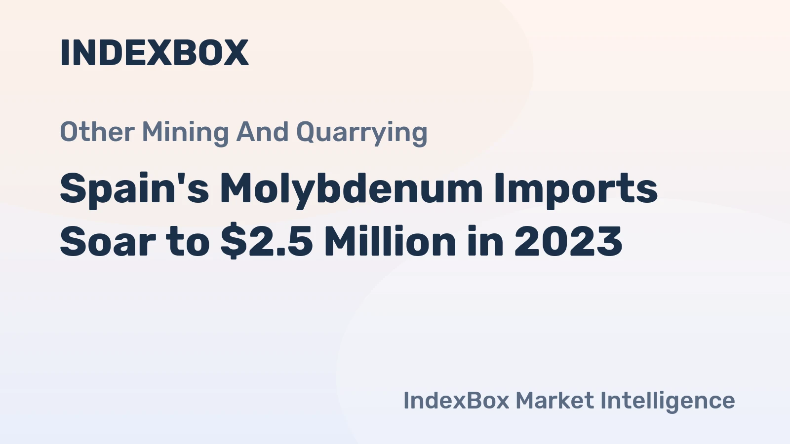 Spain's Molybdenum Imports Soar to $2.5 Million in 2023