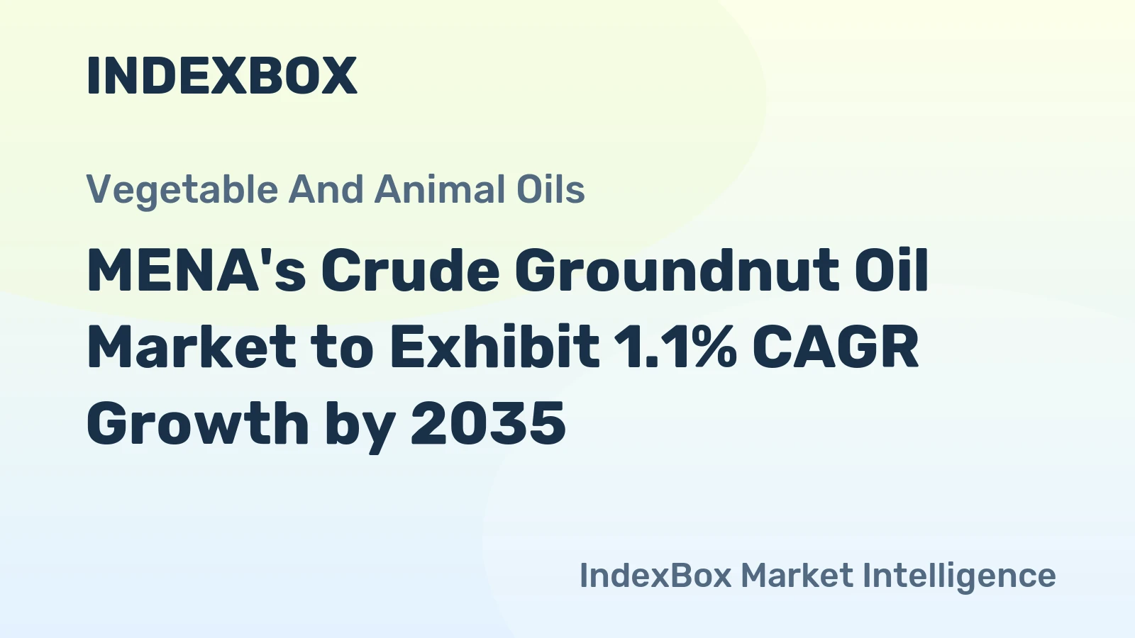 MENA's Crude Groundnut Oil Market to Exhibit 1.1% CAGR Growth by 2035