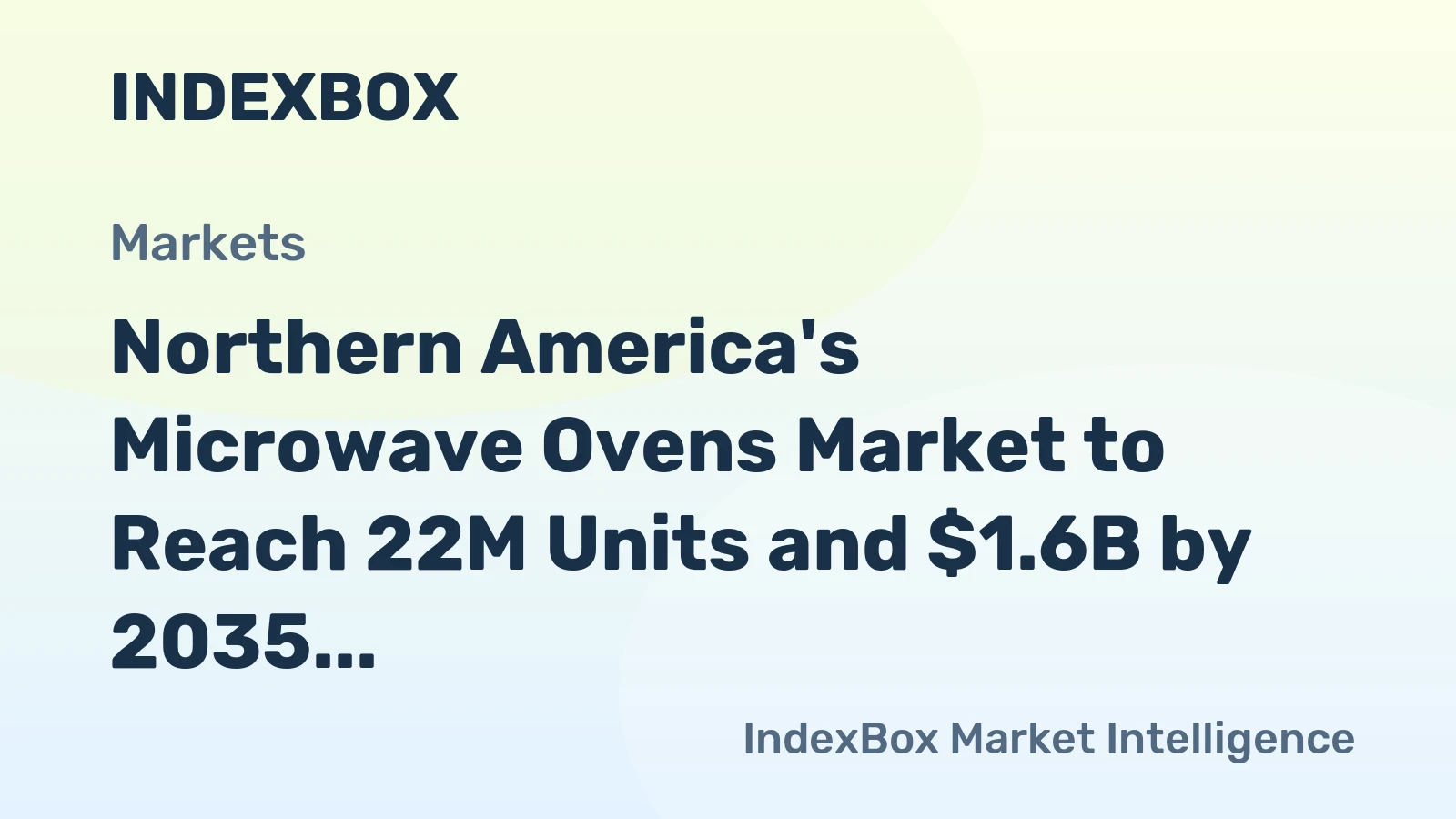 Northern America's Microwave Ovens Market to Reach 22M Units and $1.6B by 2035