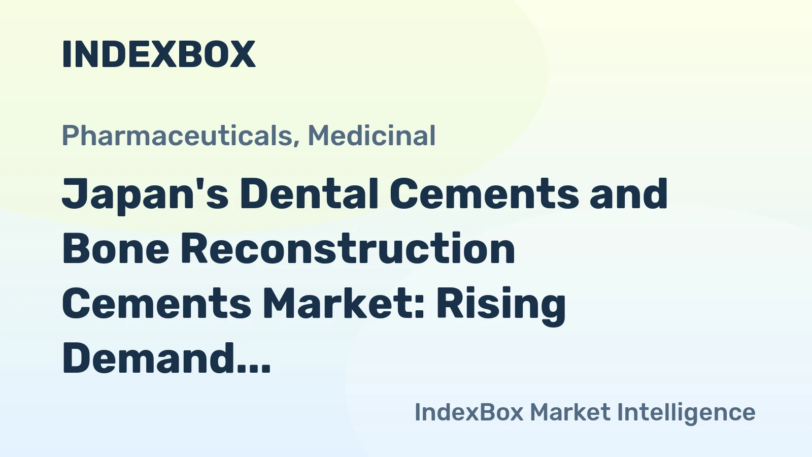 Japan's Dental Cements and Bone Reconstruction Cements Market: Rising Demand Driving Market Growth with 2.3K tons in Volume and $539M in Value Forecasted by 2035