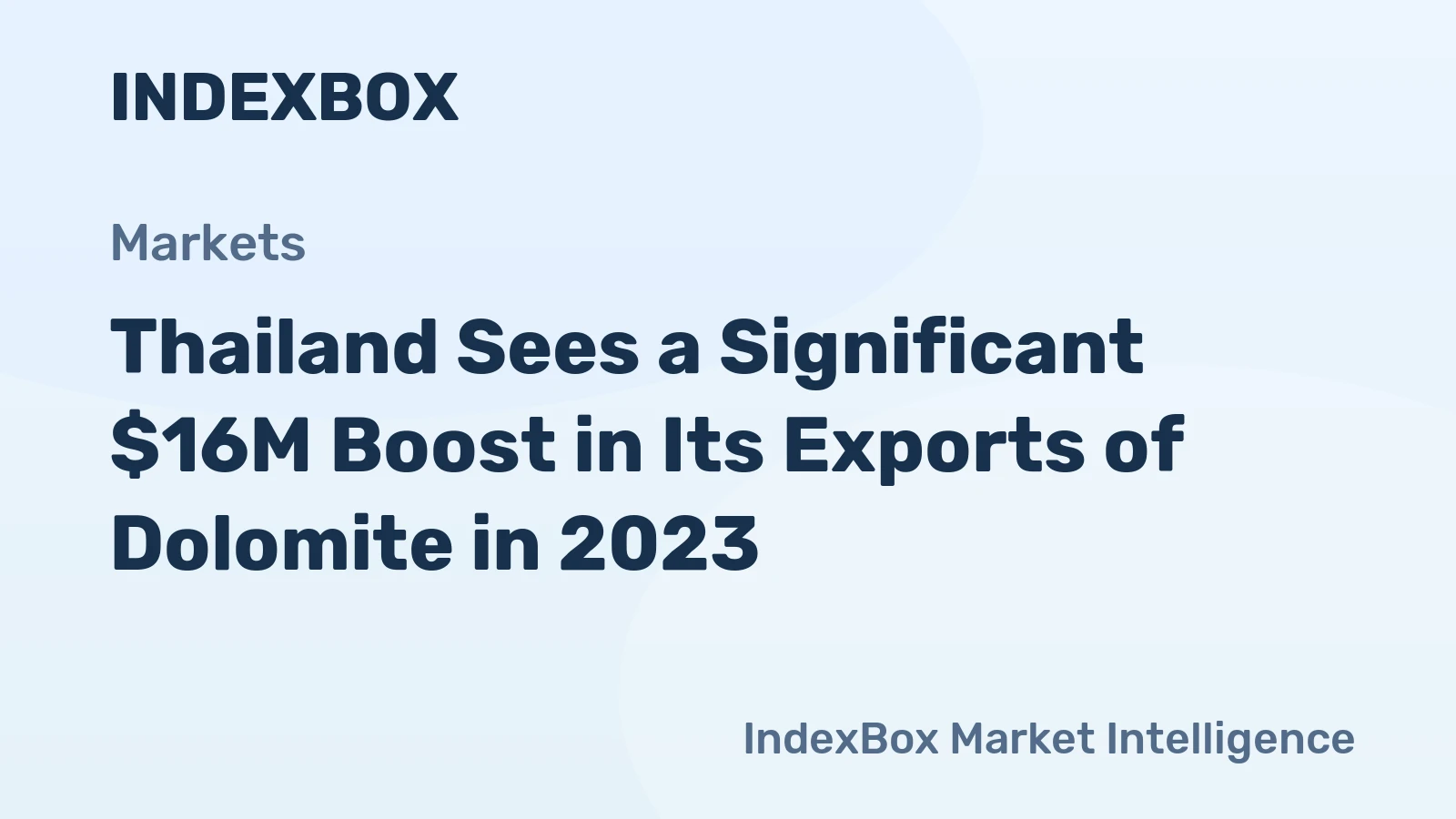 Thailand Sees a Significant $16M Boost in Its Exports of Dolomite in 2023