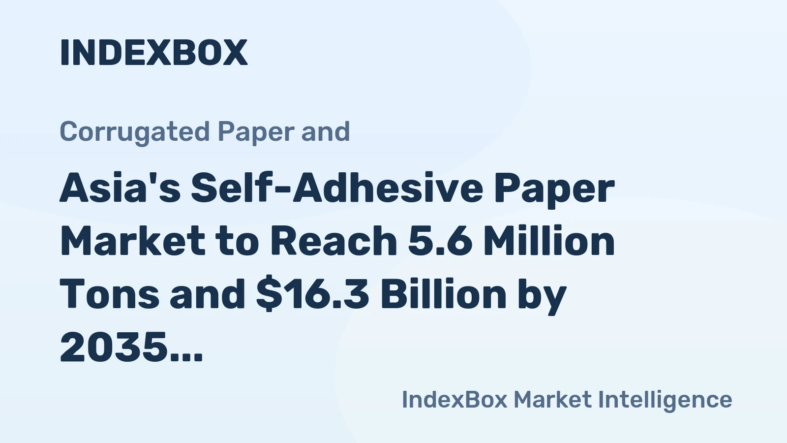 Asia's Self-Adhesive Paper Market to Reach 5.6 Million Tons and $16.3 Billion by 2035