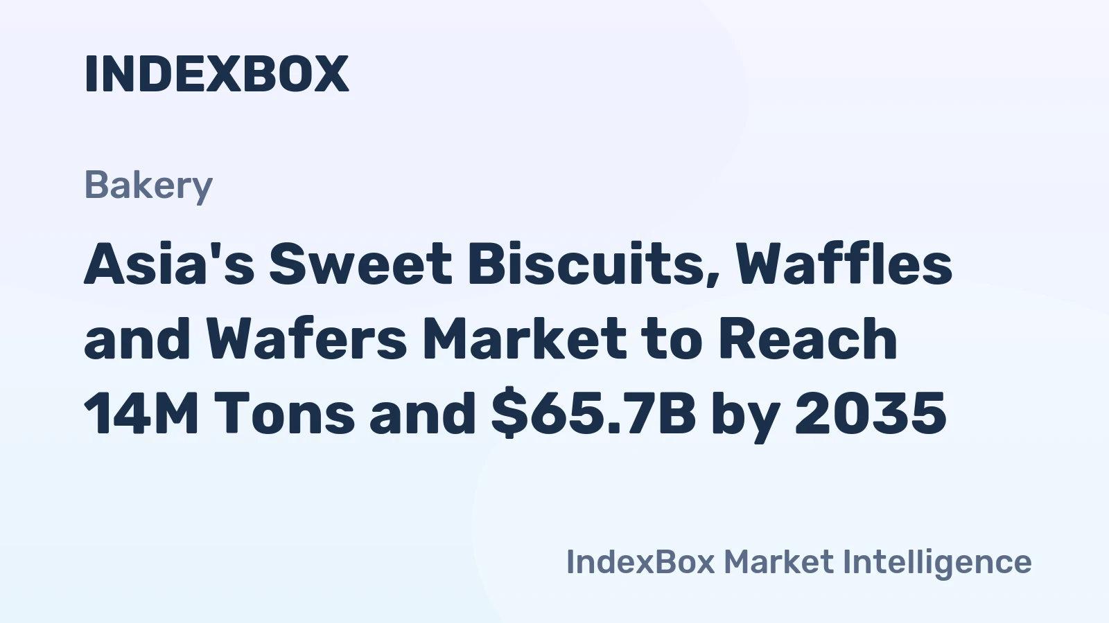 Asia's Sweet Biscuits, Waffles and Wafers Market to Reach 14M Tons and $65.7B by 2035
