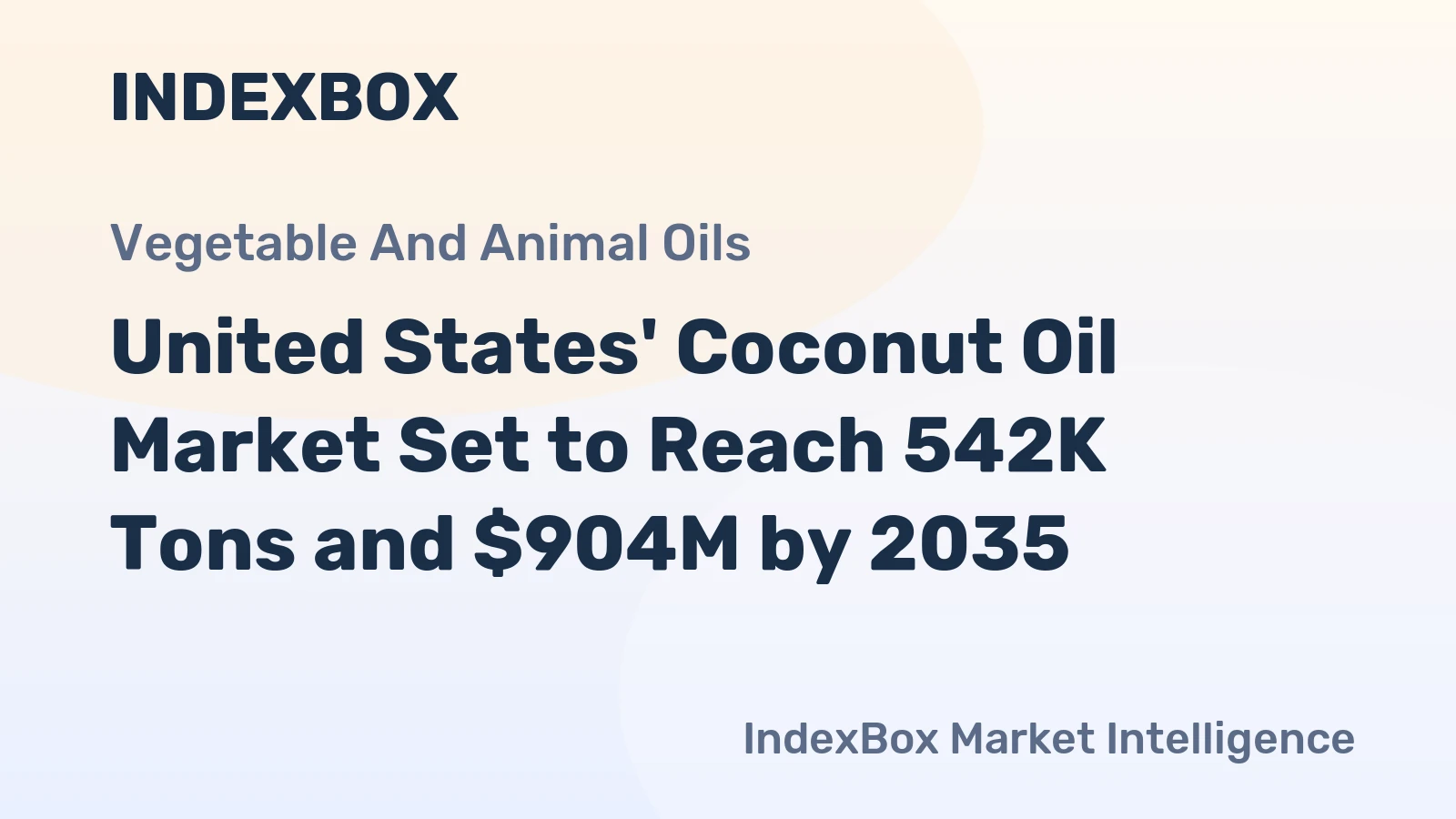 United States' Coconut Oil Market Set to Reach 542K Tons and $904M by 2035