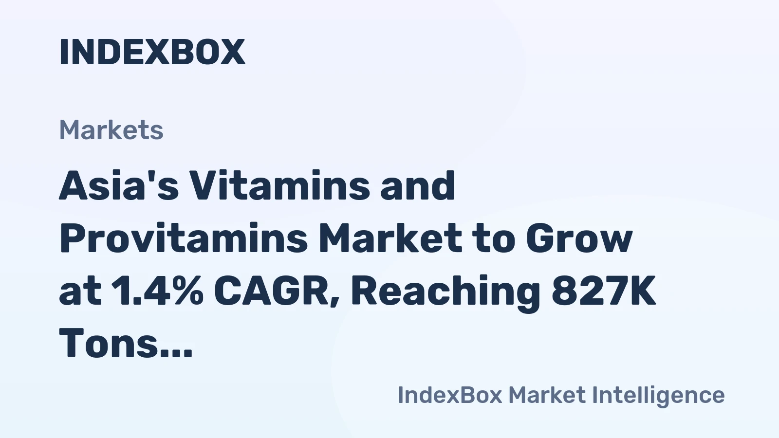 Asia's Vitamins and Provitamins Market to Grow at 1.4% CAGR, Reaching 827K Tons by 2035