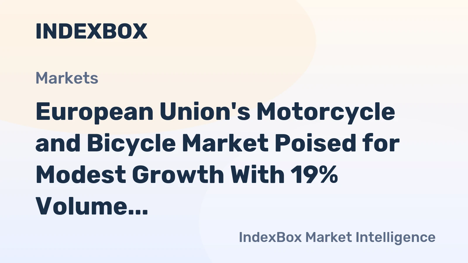 European Union's Motorcycle and Bicycle Market Poised for Modest Growth With 19% Volume CAGR Through 2035