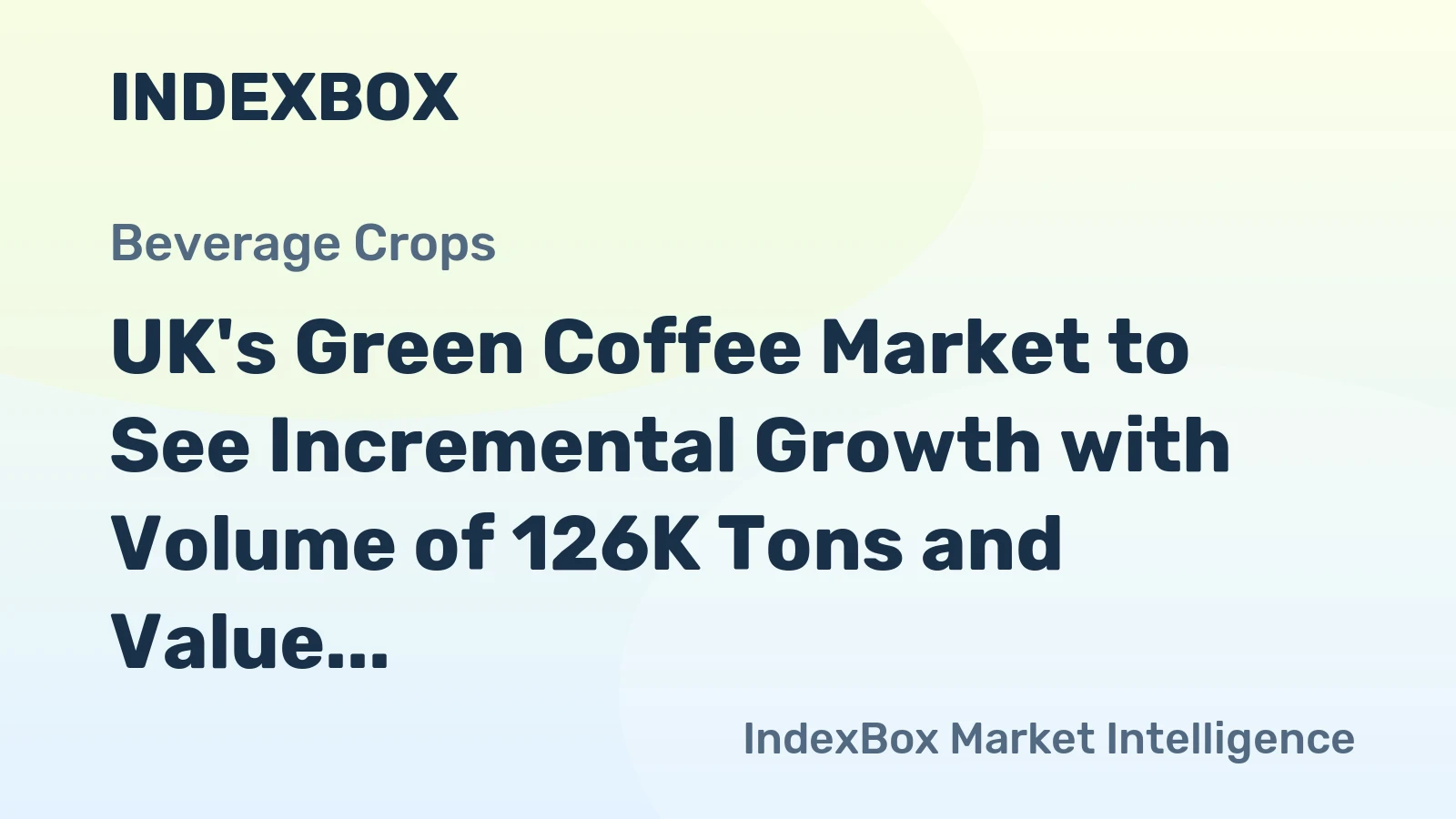 UK's Green Coffee Market to See Incremental Growth with Volume of 126K Tons and Value of $588M by 2035