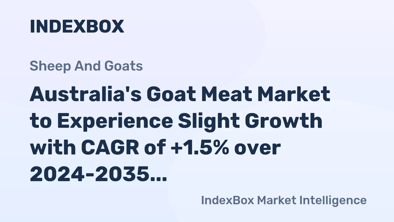 Australia's Goat Meat Market to Experience Slight Growth with CAGR of +1.5% over 2024-2035