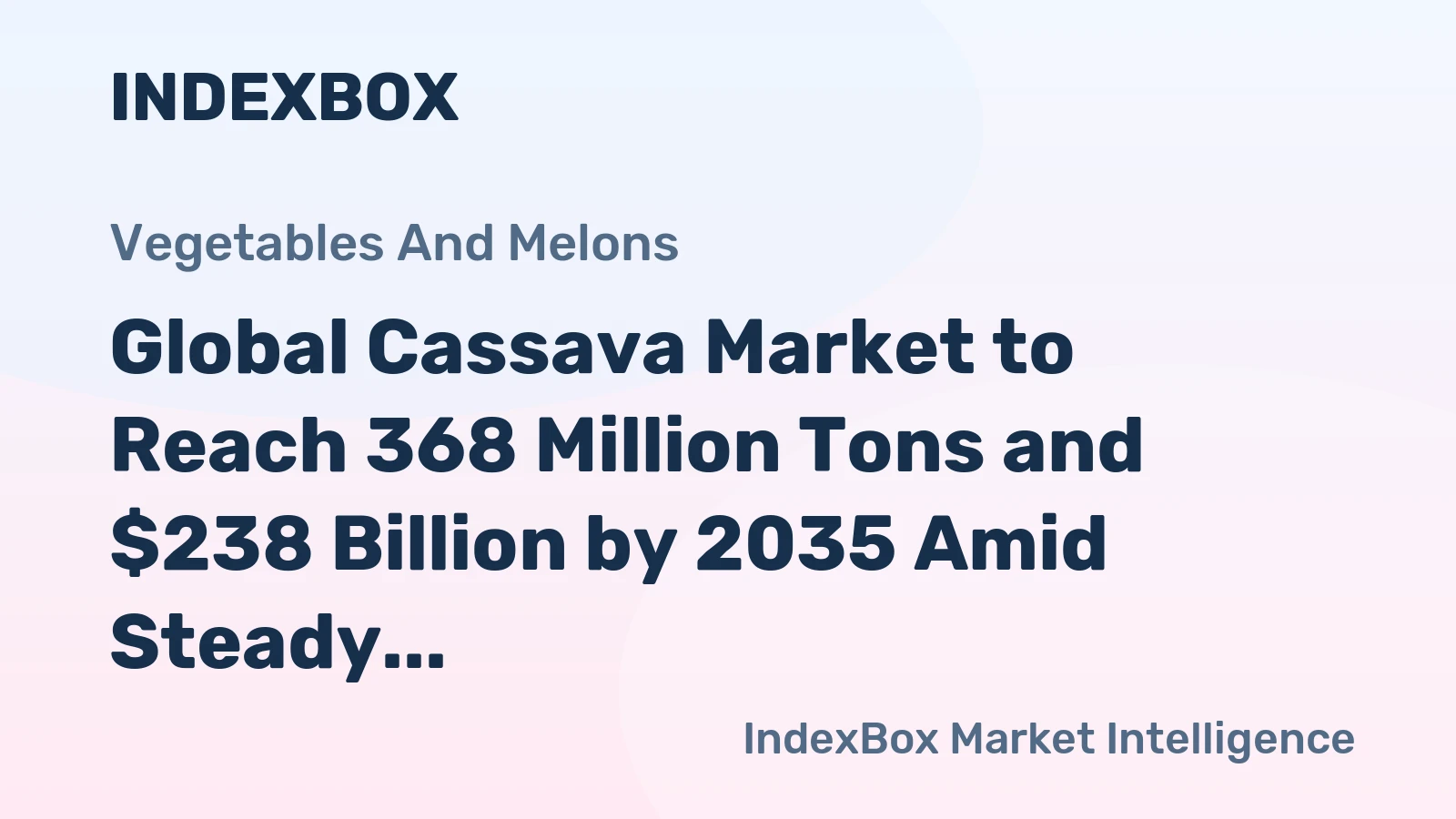 Global Cassava Market to Reach 368 Million Tons and $238 Billion by 2035 Amid Steady Growth