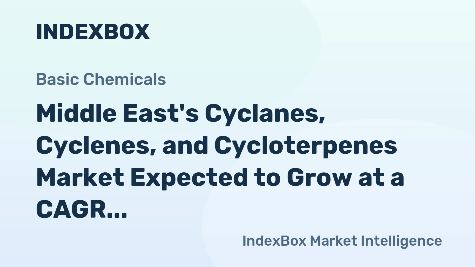 Middle East's Cyclanes, Cyclenes, and Cycloterpenes Market Expected to Grow at a CAGR of +0.3% Over the Next Decade