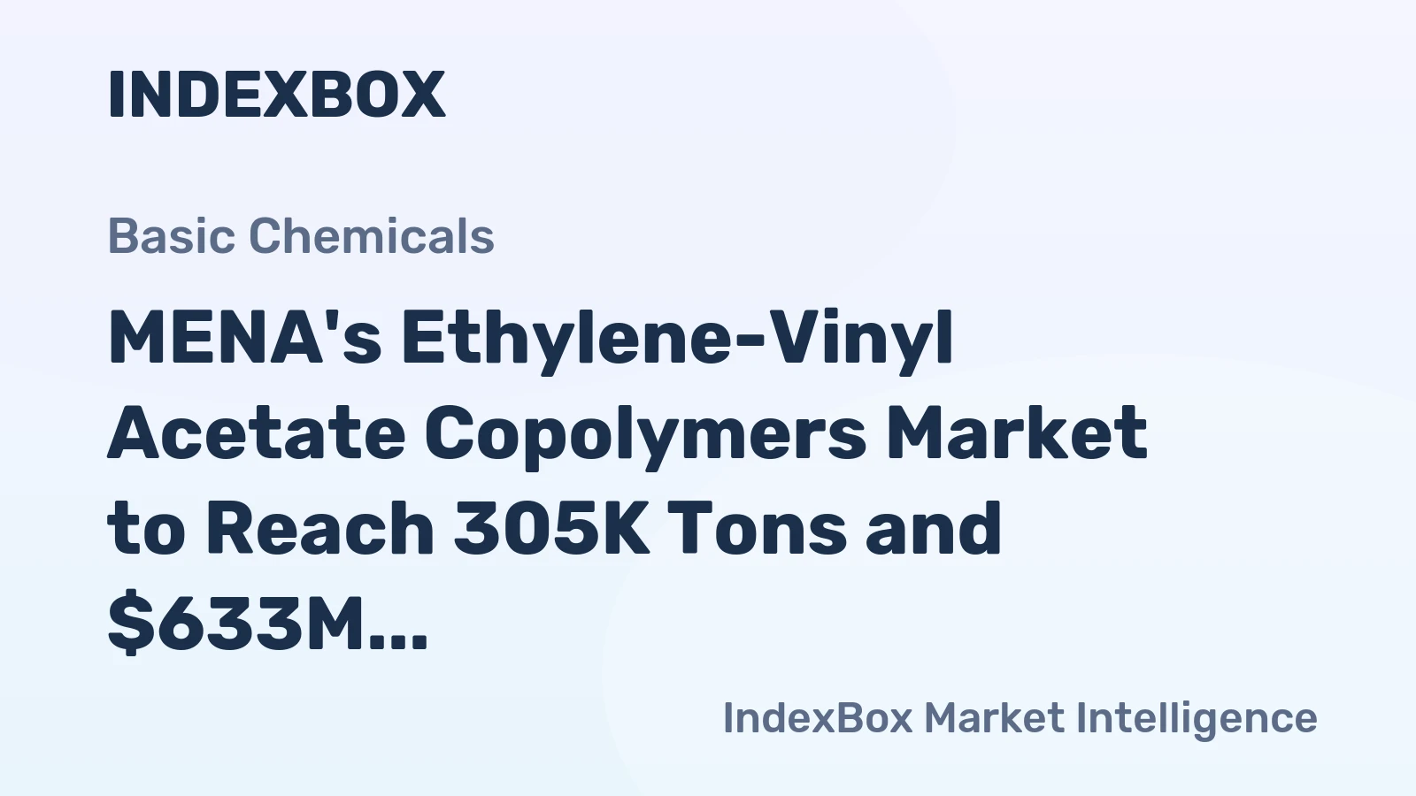 MENA's Ethylene-Vinyl Acetate Copolymers Market to Reach 305K Tons and $633M by 2035 driven by Increasing Demand