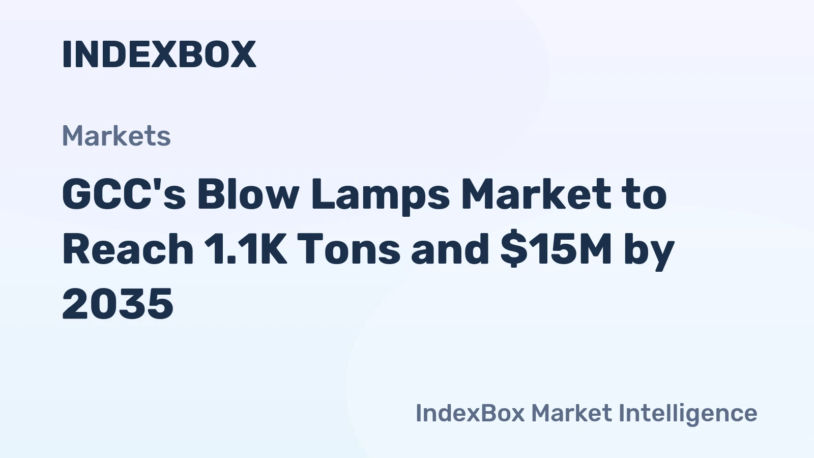 GCC's Blow Lamps Market to Reach 1.1K Tons and $15M by 2035