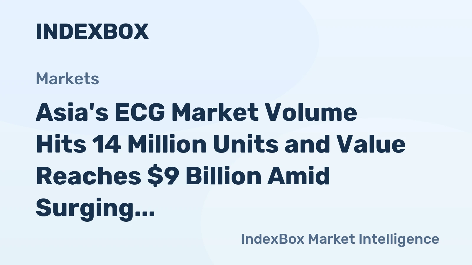 Asia's ECG Market Volume Hits 14 Million Units and Value Reaches $9 Billion Amid Surging Demand