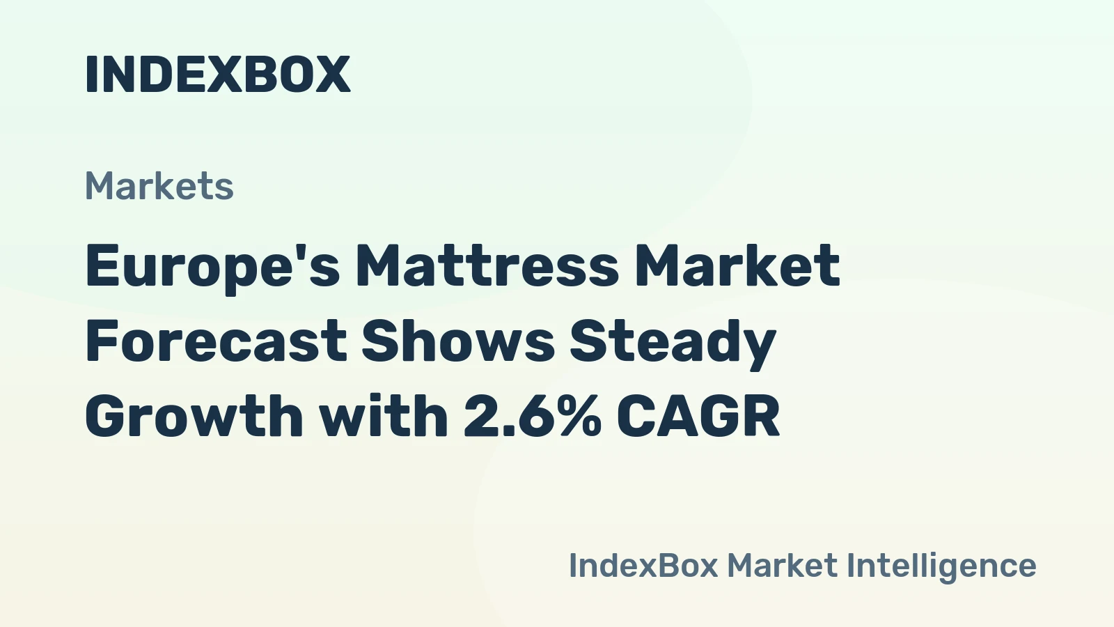 Europe's Mattress Market Forecast Shows Steady Growth with 2.6% CAGR
