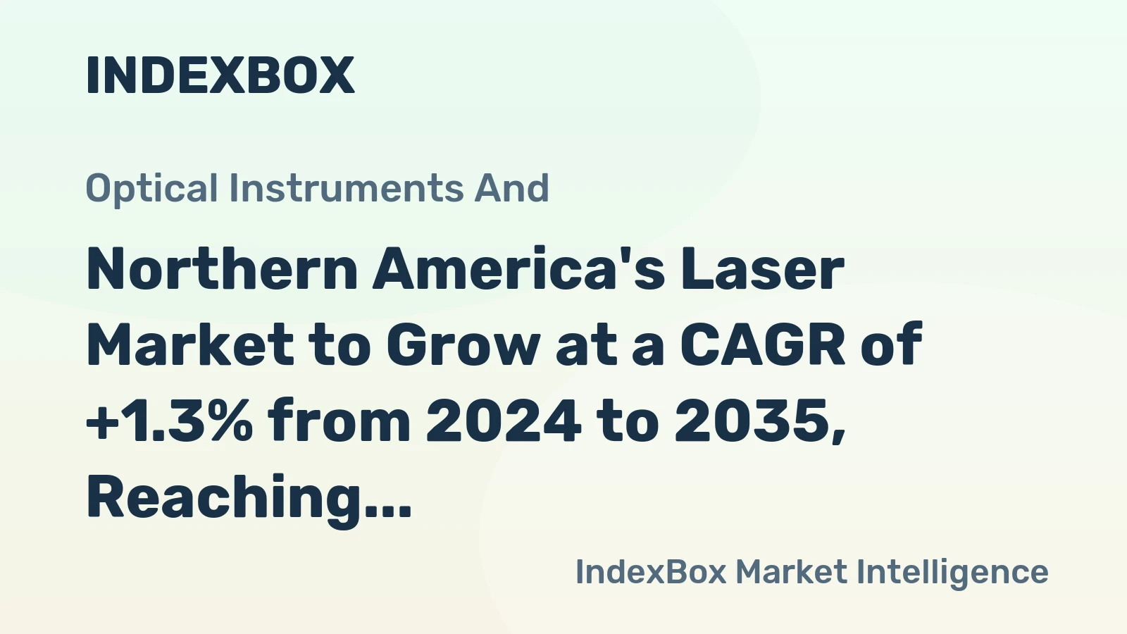 Northern America's Laser Market to Grow at a CAGR of +1.3% from 2024 to 2035, Reaching $1.5B by End of Forecast Period