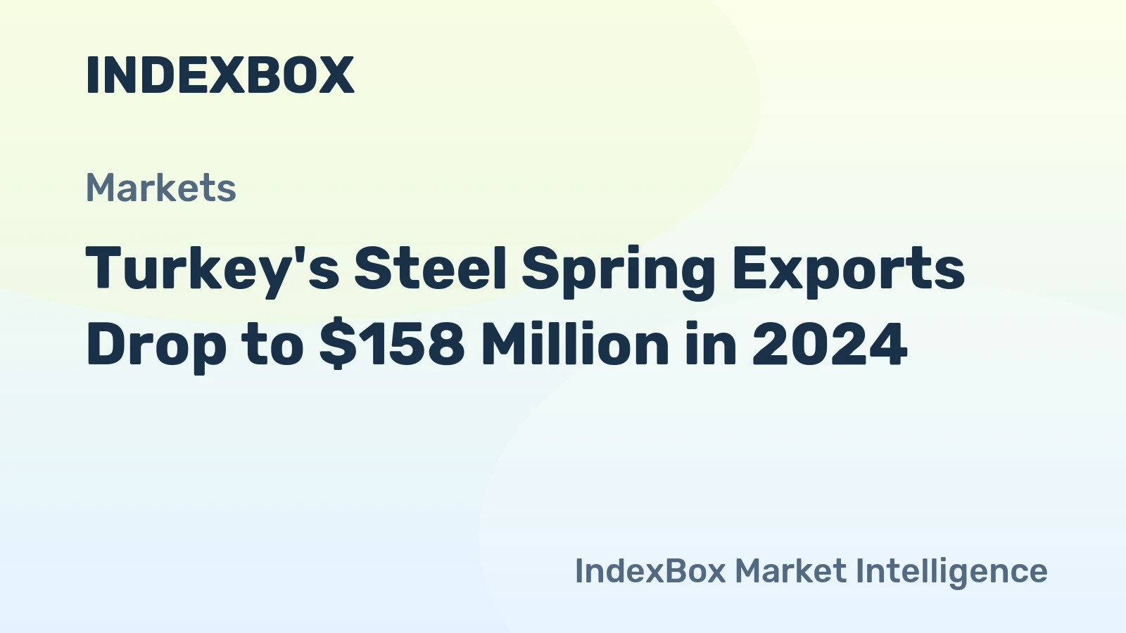 Turkey's Steel Spring Exports Drop to $158 Million in 2024