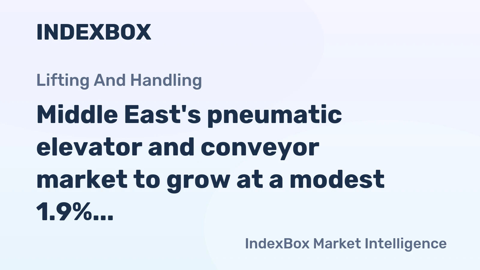 Middle East's pneumatic elevator and conveyor market to grow at a modest 1.9% CAGR, reaching 97K units by 2035.