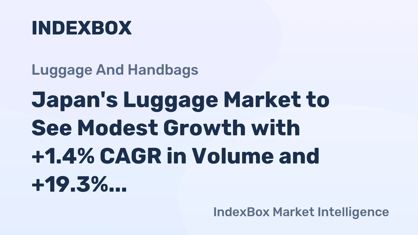 Japan's Luggage Market to See Modest Growth with +1.4% CAGR in Volume and +19.3% CAGR in Value from 2024 to 2035