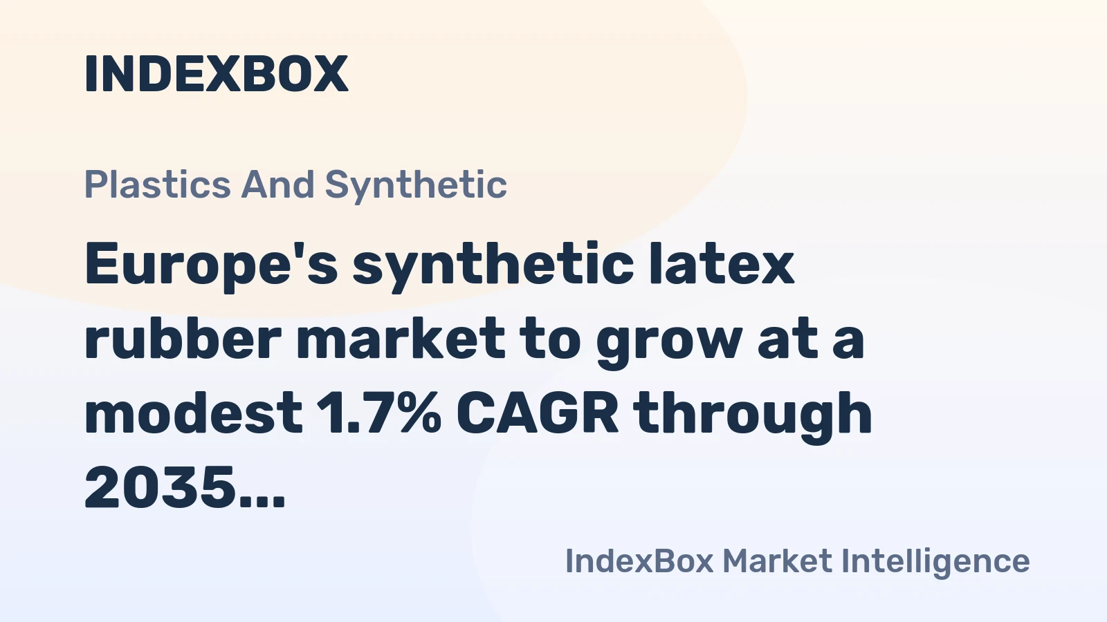 Europe's synthetic latex rubber market to grow at a modest 1.7% CAGR through 2035, driven by rising demand to reach $2.8B.