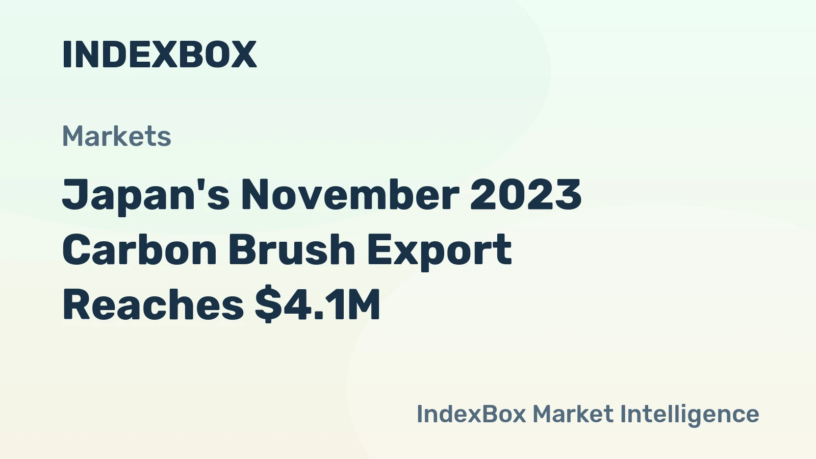 Japan's November 2023 Carbon Brush Export Reaches $4.1M