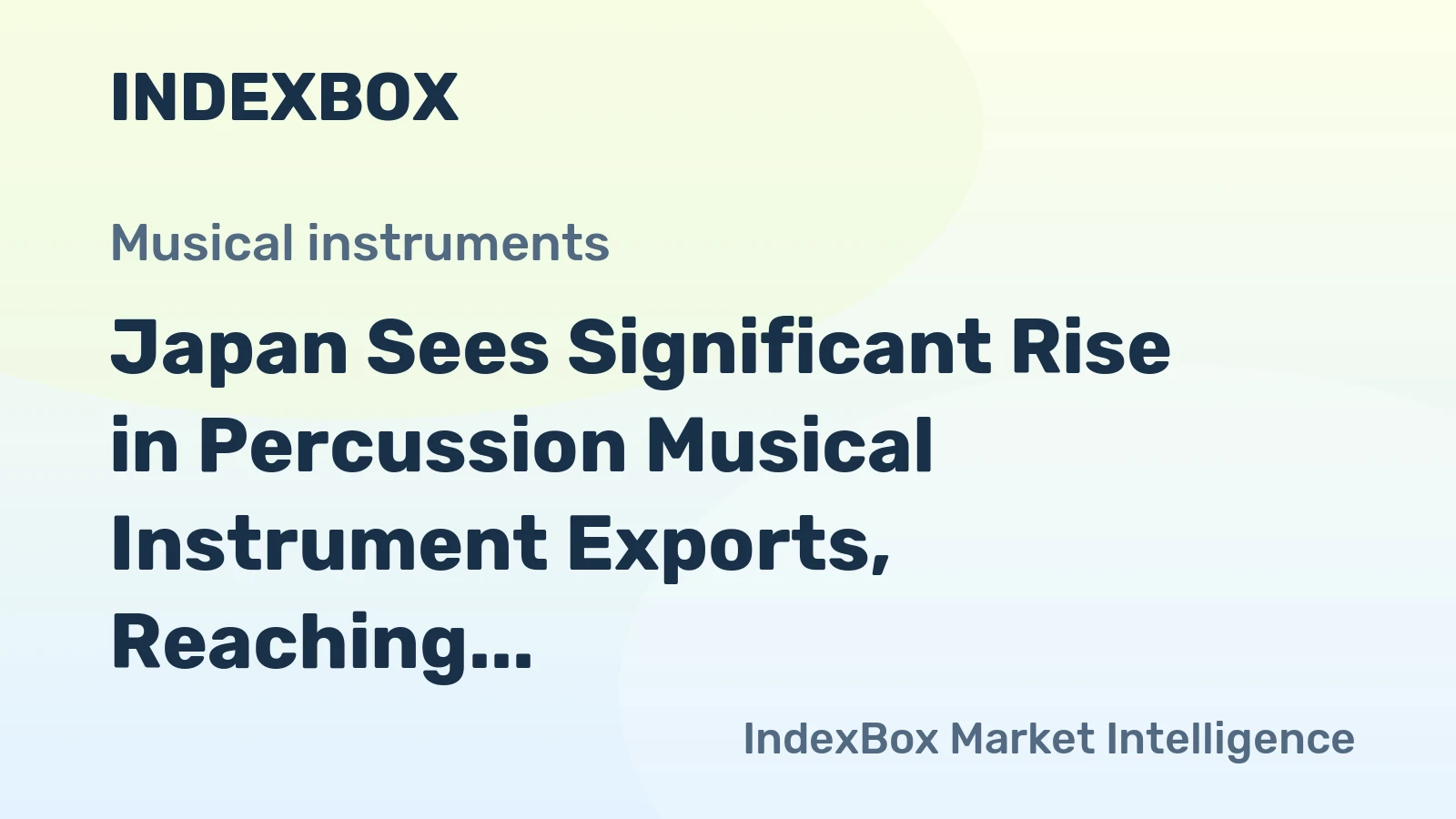 Japan Sees Significant Rise in Percussion Musical Instrument Exports, Reaching $15M by 2024