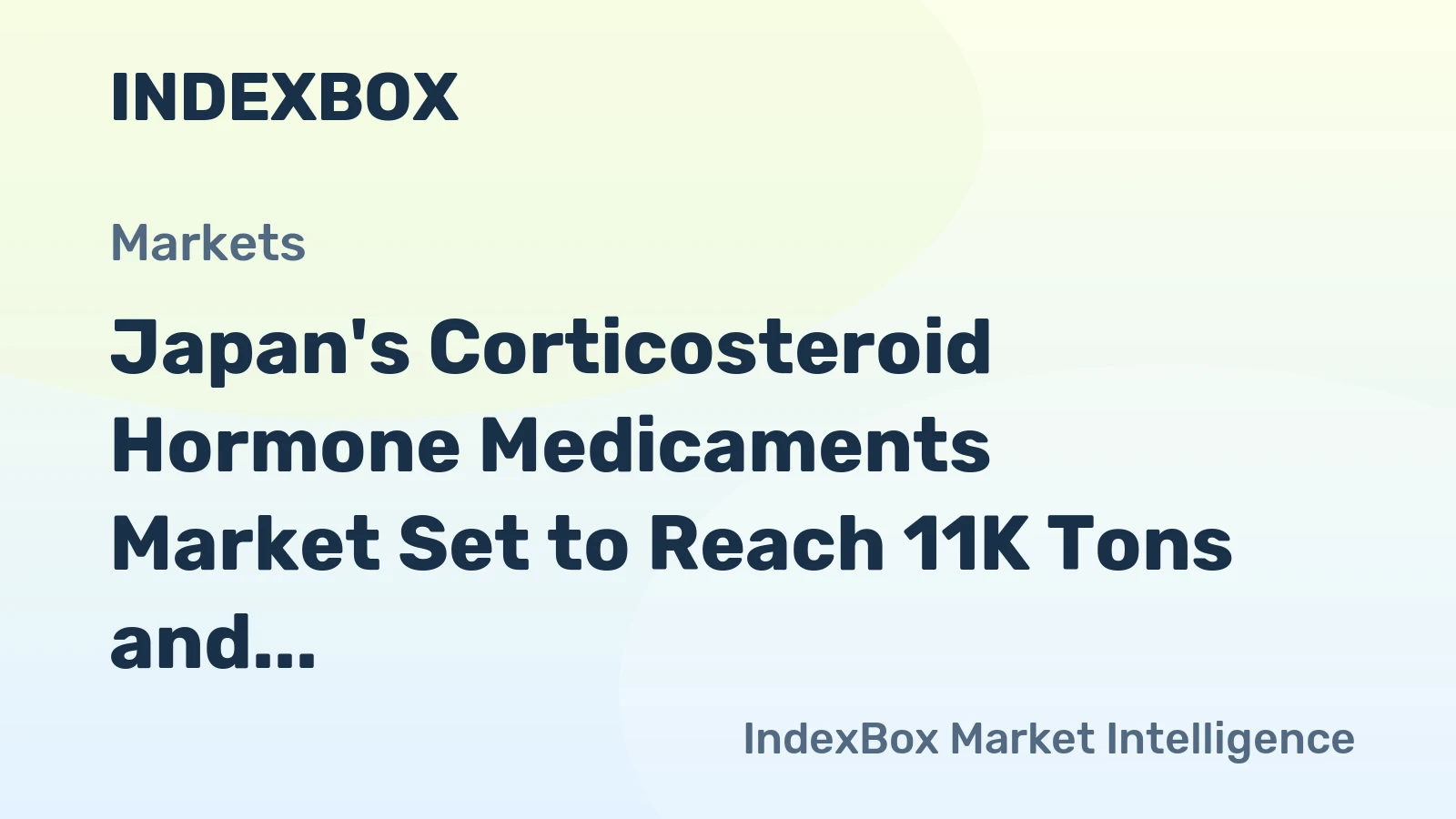 Japan's Corticosteroid Hormone Medicaments Market Set to Reach 11K Tons and $5.1 Billion by 2035