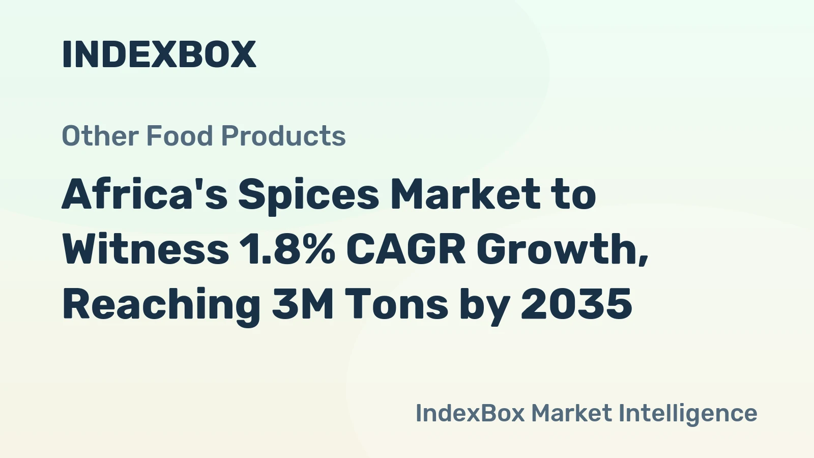 Africa's Spices Market to Witness 1.8% CAGR Growth, Reaching 3M Tons by 2035
