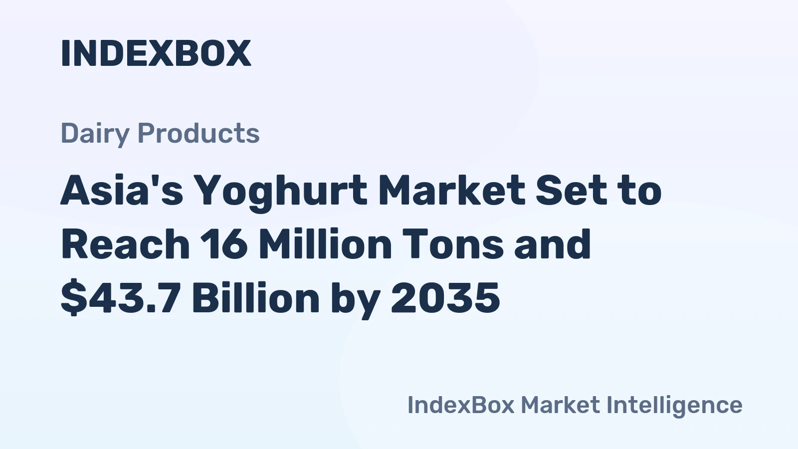 Asia's Yoghurt Market Set to Reach 16 Million Tons and $43.7 Billion by 2035