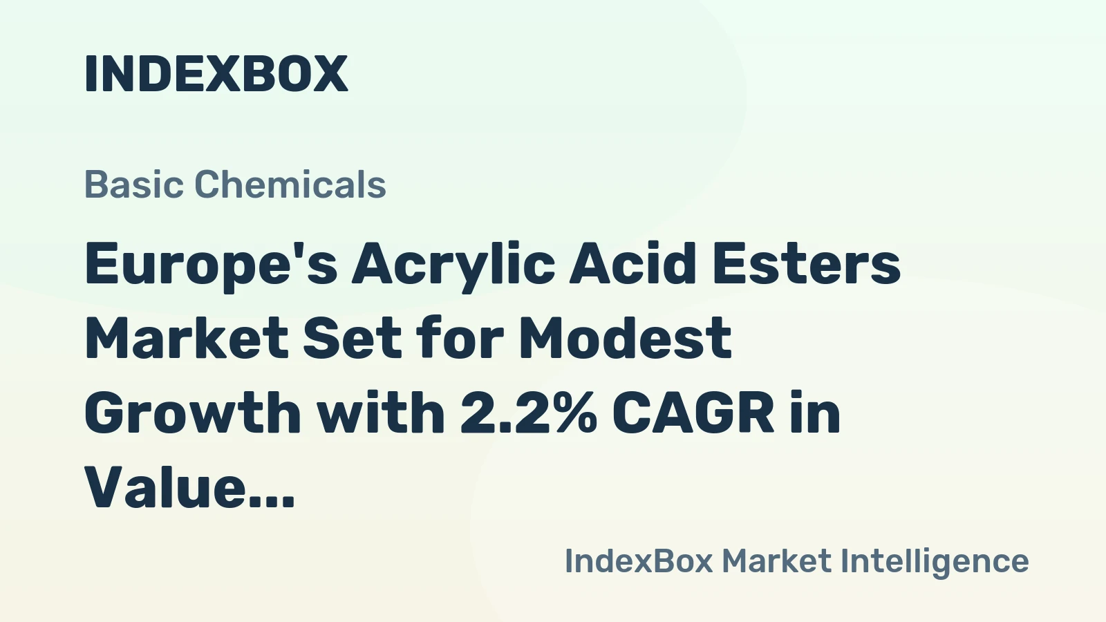 Europe's Acrylic Acid Esters Market Set for Modest Growth with 2.2% CAGR in Value Through 2035