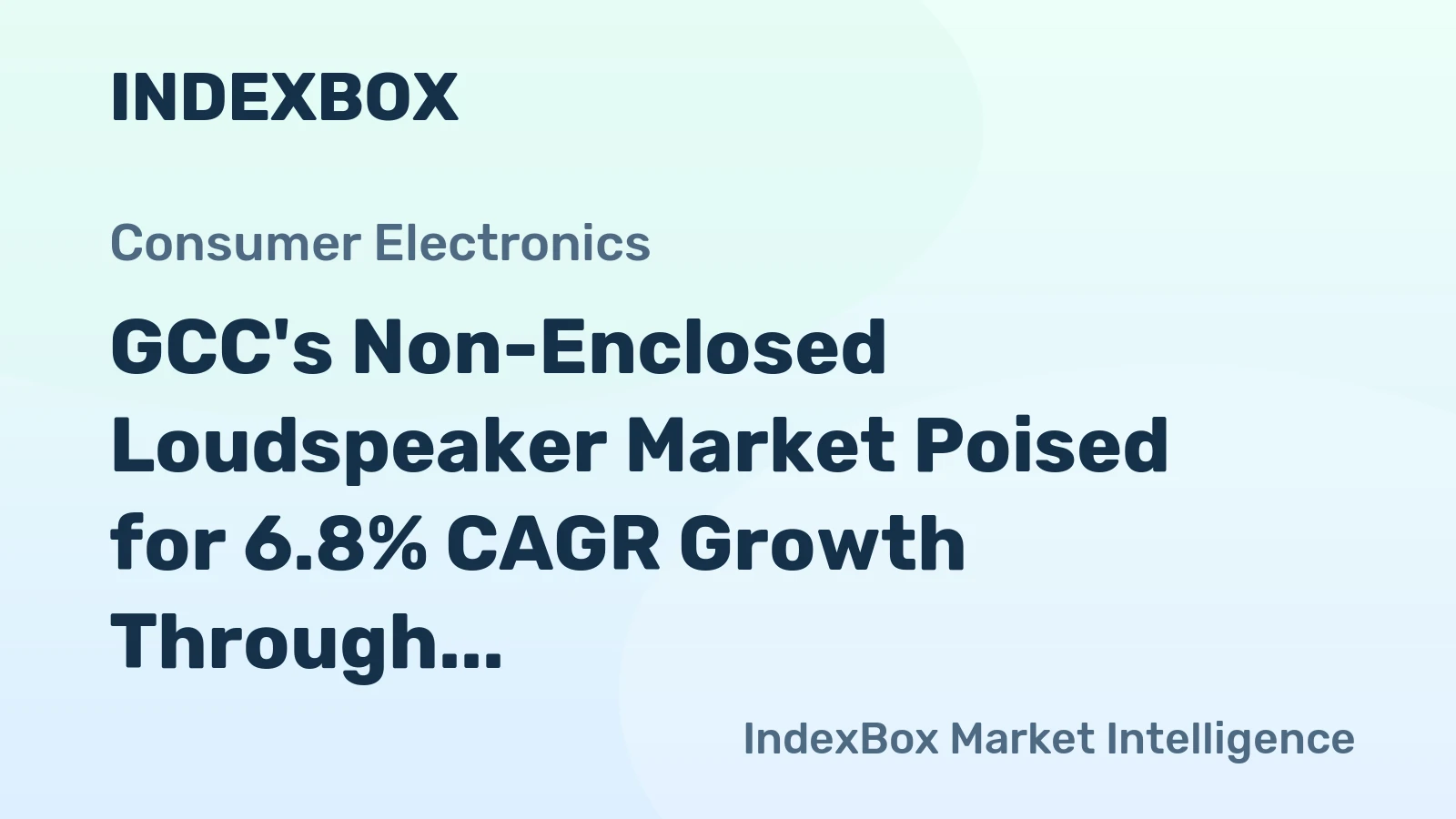 GCC's Non-Enclosed Loudspeaker Market Poised for 6.8% CAGR Growth Through 2035
