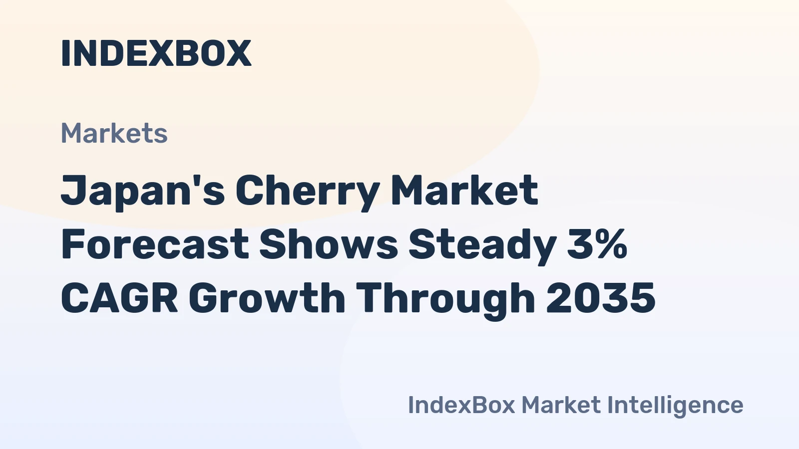 Japan's Cherry Market Forecast Shows Steady 3% CAGR Growth Through 2035