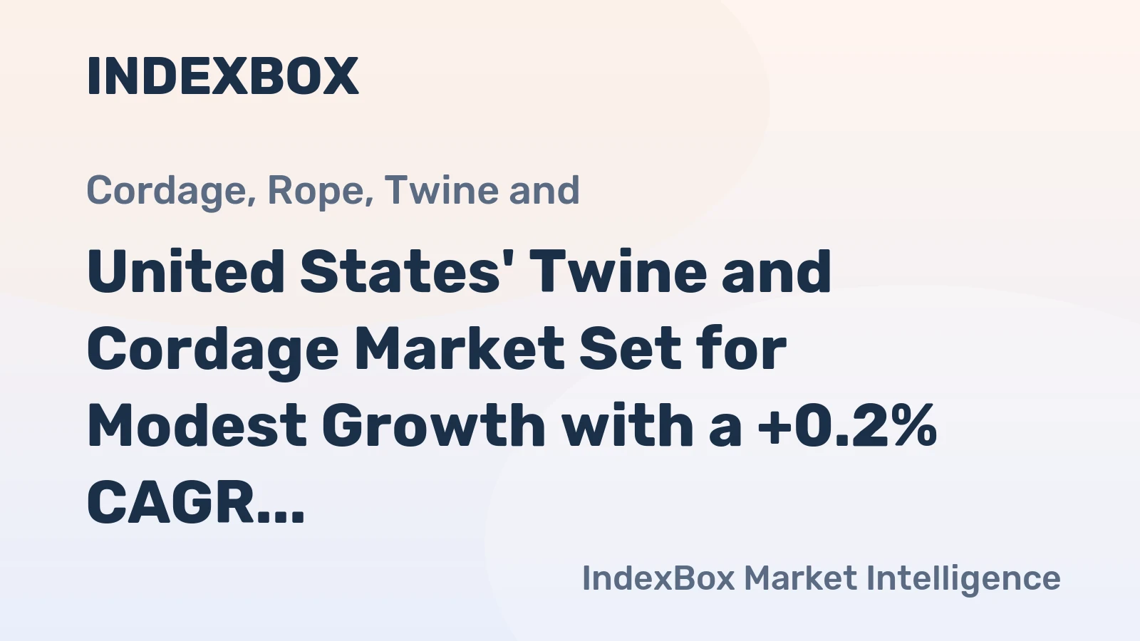 United States' Twine and Cordage Market Set for Modest Growth with a +0.2% CAGR