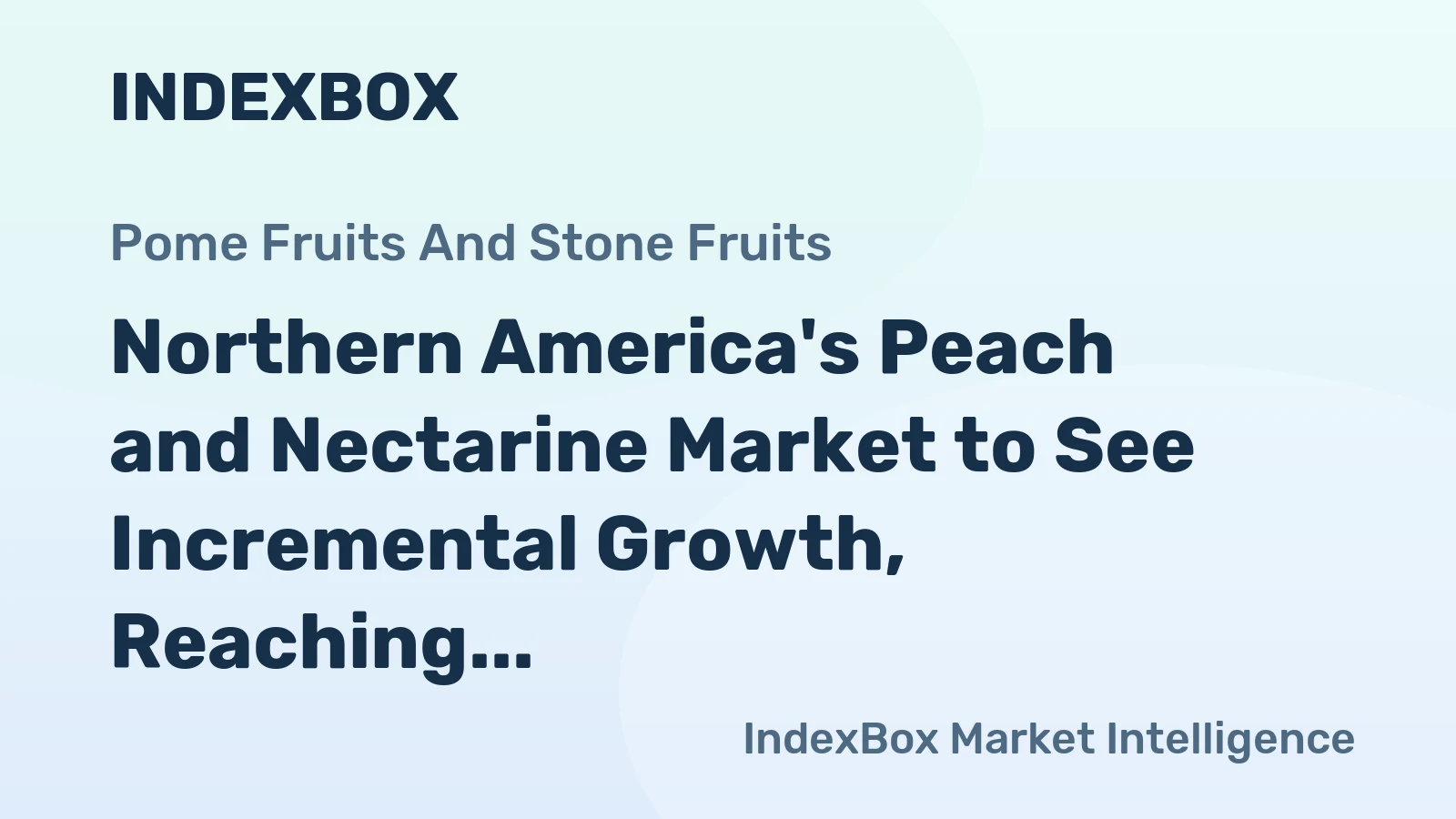 Northern America's Peach and Nectarine Market to See Incremental Growth, Reaching 741K Tons in Volume and $1.7B in Value by 2035