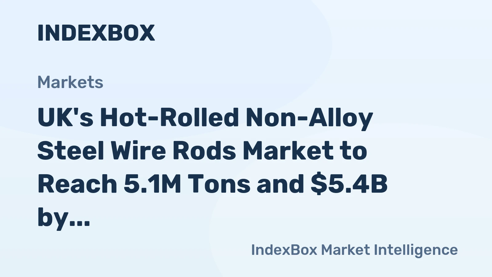 UK's Hot-Rolled Non-Alloy Steel Wire Rods Market to Reach 5.1M Tons and $5.4B by 2035