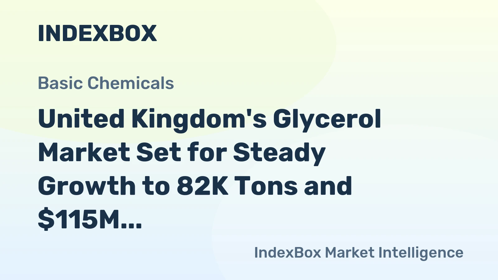 United Kingdom's Glycerol Market Set for Steady Growth to 82K Tons and $115M