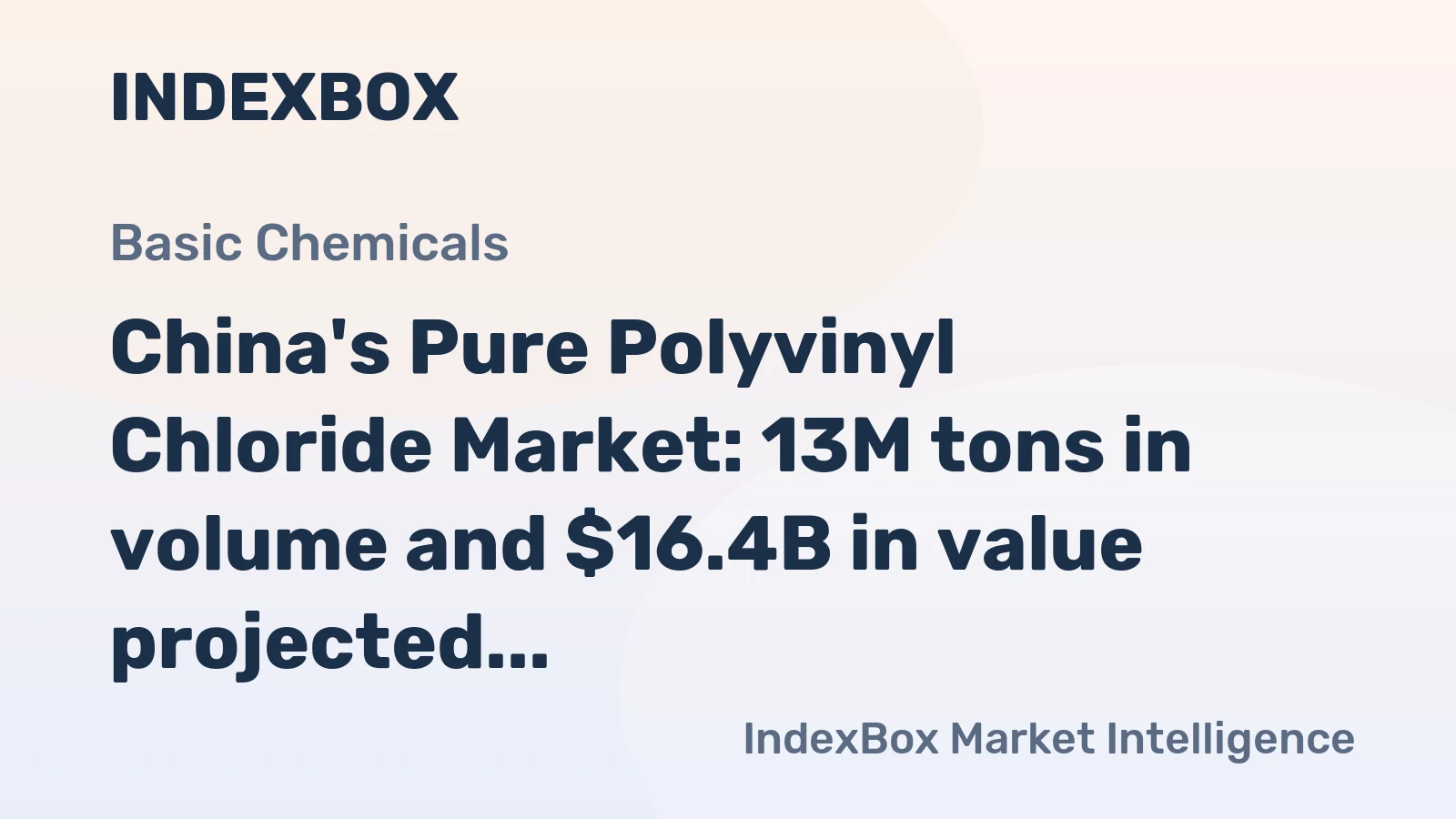 China's Pure Polyvinyl Chloride Market: 13M tons in volume and $16.4B in value projected by 2035