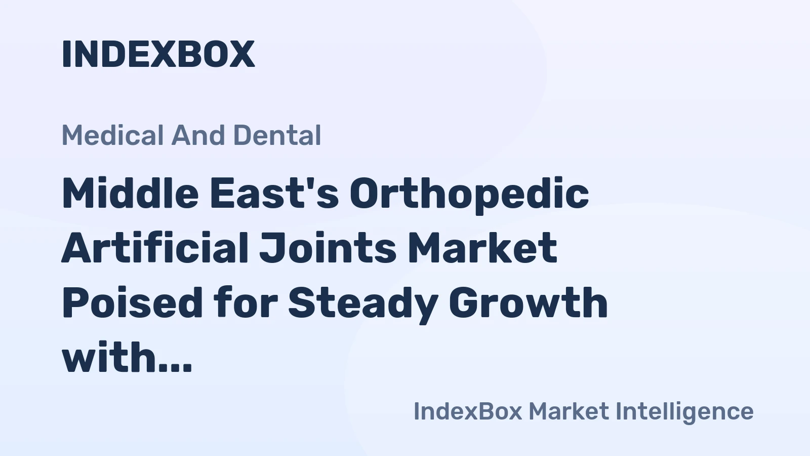 Middle East's Orthopedic Artificial Joints Market Poised for Steady Growth with a 2.3% CAGR
