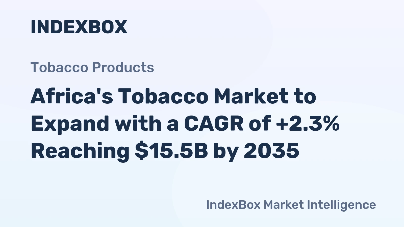 Africa's Tobacco Market to Expand with a CAGR of +2.3% Reaching $15.5B by 2035