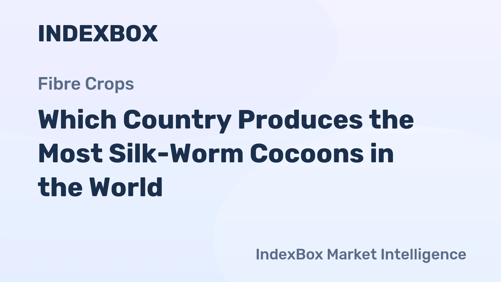 Which Country Produces the Most Silk-Worm Cocoons in the World?
