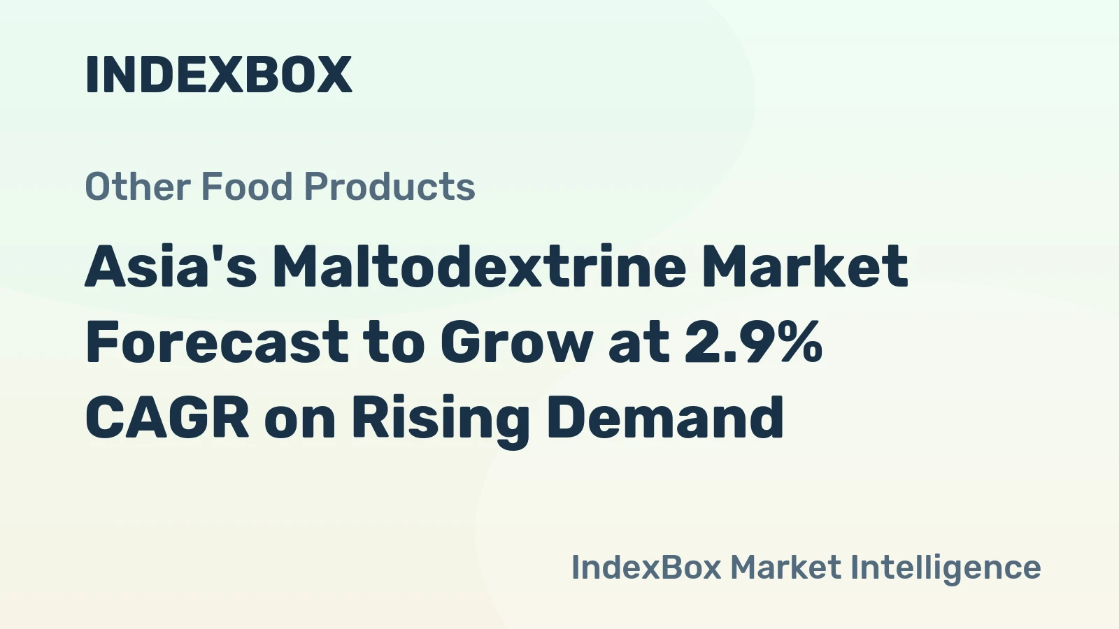 Asia's Maltodextrine Market Forecast to Grow at 2.9% CAGR on Rising Demand