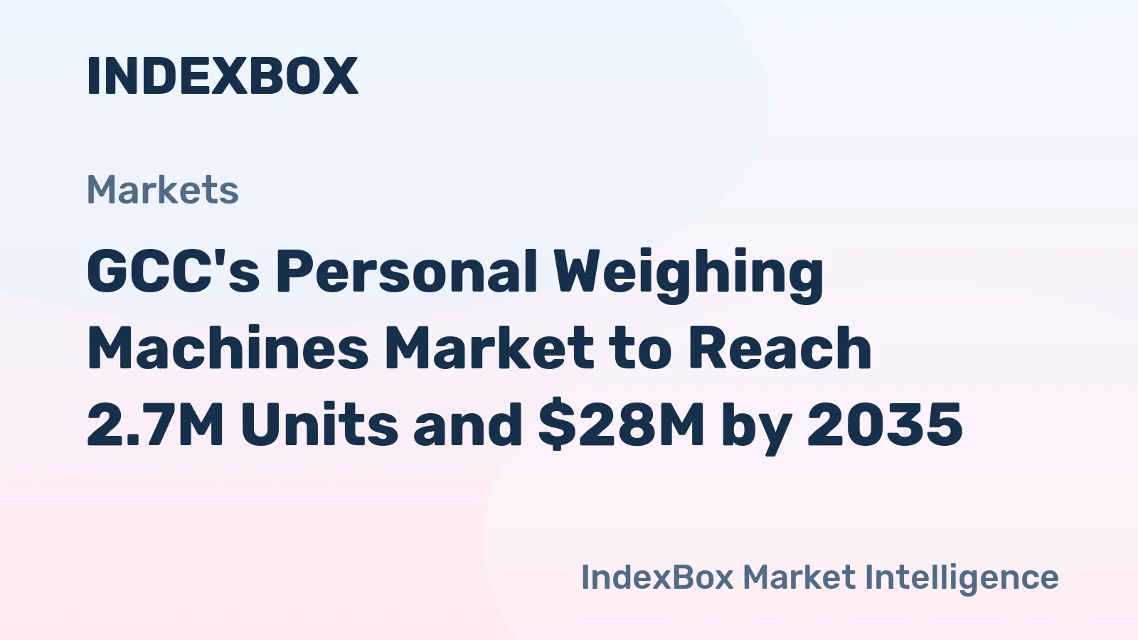 GCC's Personal Weighing Machines Market to Reach 2.7M Units and $28M by 2035