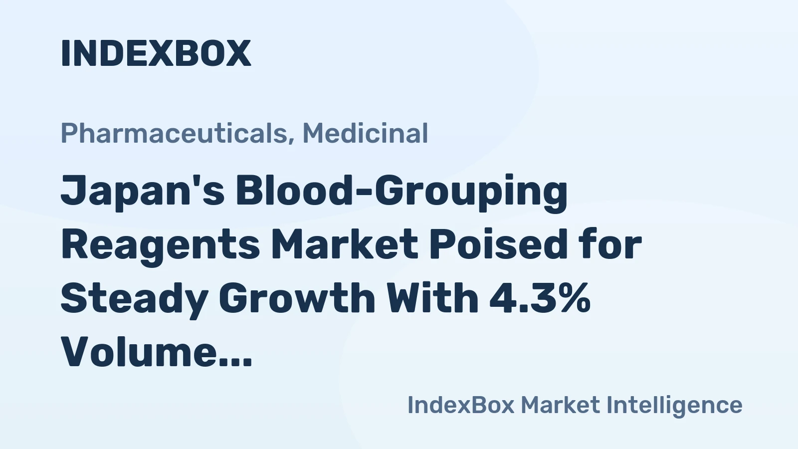 Japan's Blood-Grouping Reagents Market Poised for Steady Growth With 4.3% Volume CAGR Through 2035