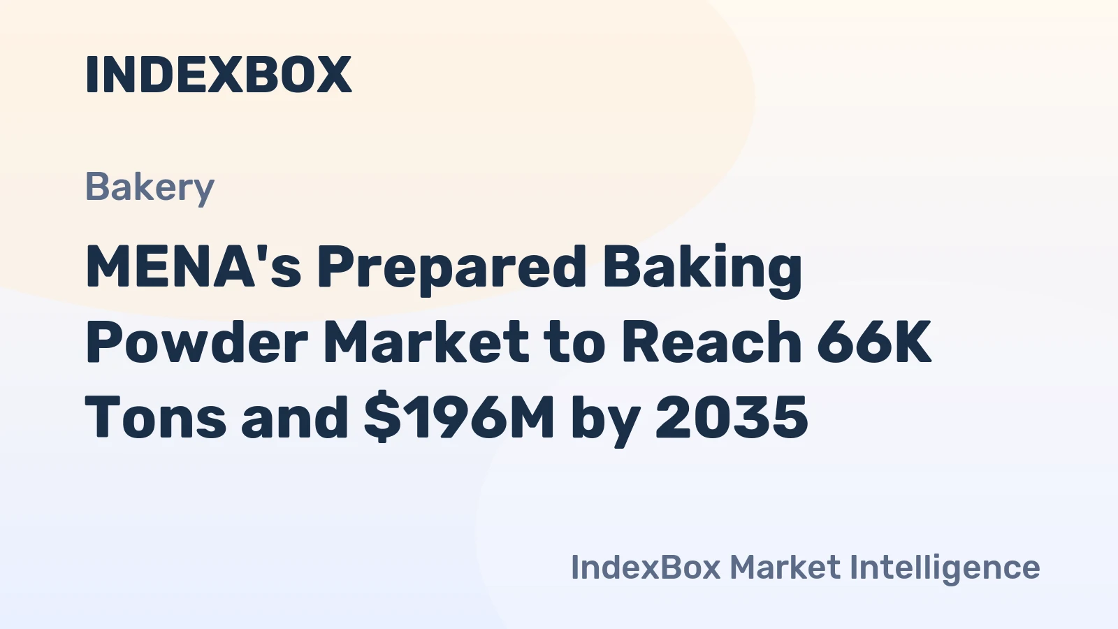 MENA's Prepared Baking Powder Market to Reach 66K Tons and $196M by 2035