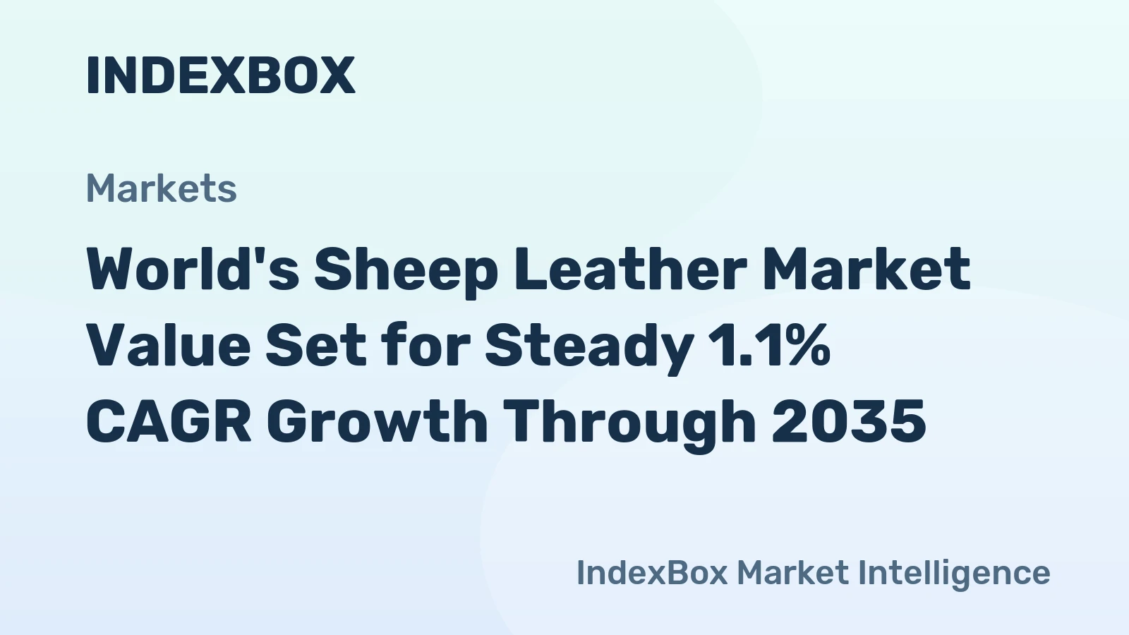 World's Sheep Leather Market Value Set for Steady 1.1% CAGR Growth Through 2035