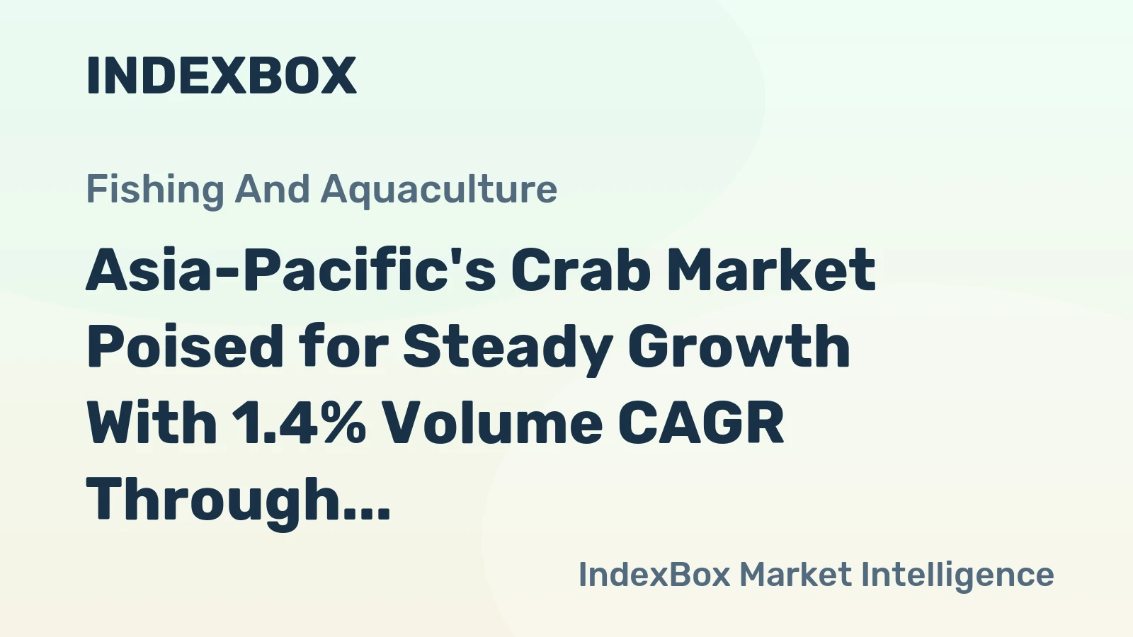 Asia-Pacific's Crab Market Poised for Steady Growth With 1.4% Volume CAGR Through 2035
