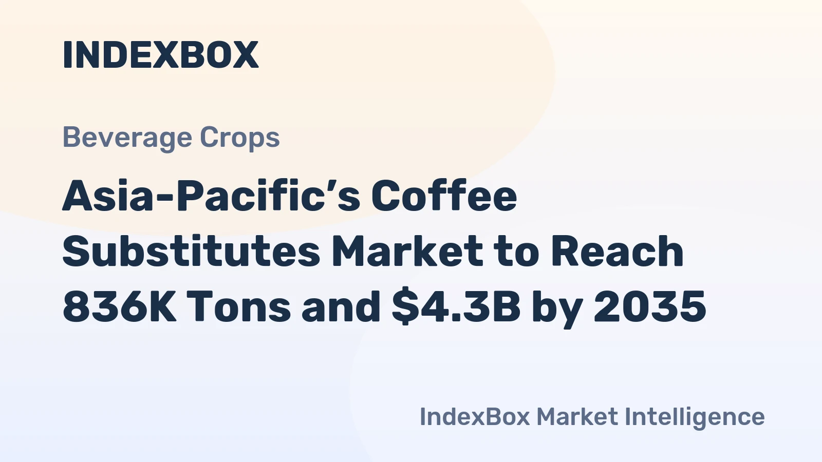 Asia-Pacific’s Coffee Substitutes Market to Reach 836K Tons and $4.3B by 2035