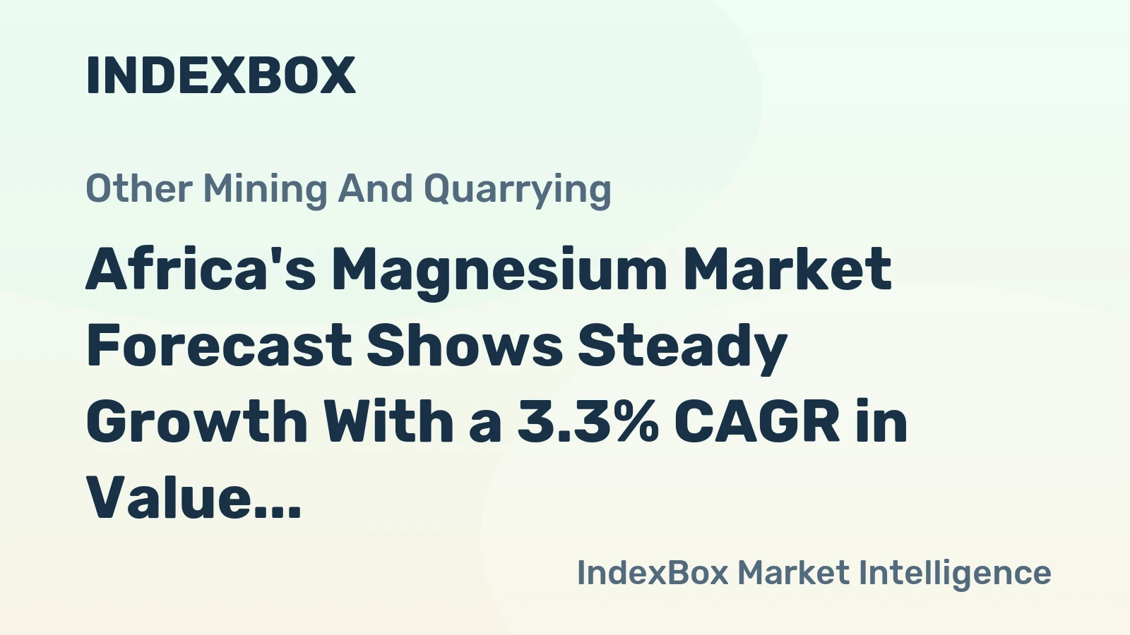 Africa's Magnesium Market Forecast Shows Steady Growth With a 3.3% CAGR in Value Through 2035