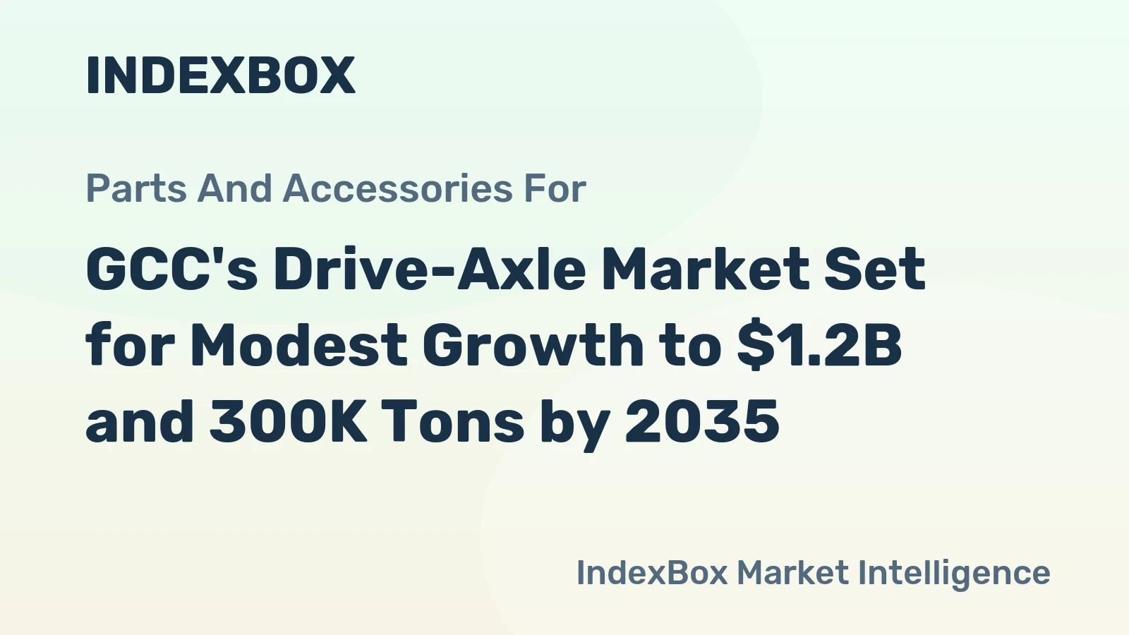 GCC's Drive-Axle Market Set for Modest Growth to $1.2B and 300K Tons by 2035